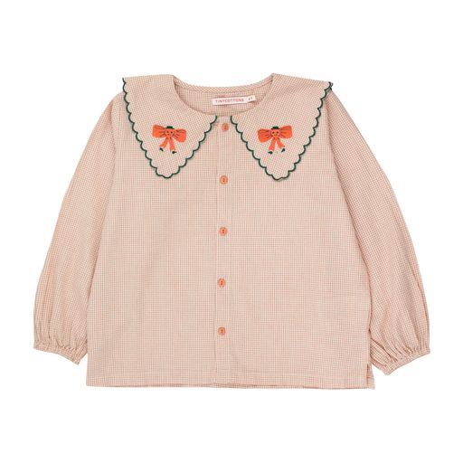 Tiny Cottons Bow Scalloped Collar Blouse Light rust/Light Cream – jackie oo